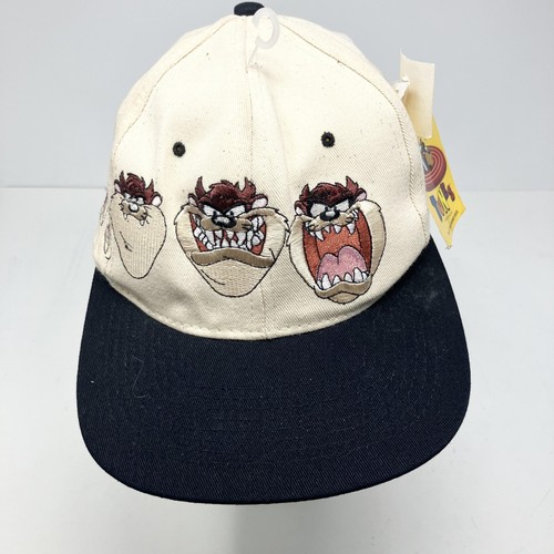 Vintage Looney Tunes Taz Hat Cap Snap Back Embroidered Cartoon Mens 90s ...