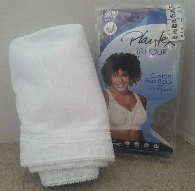 40d Playtex 18 Hour Custom Flex Back Front Close WF Bra 4695 White for ...