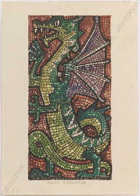 Hans Strohofer (1885-1961) "Project for Mosaic", Watercolor, 1920s | eBay