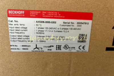 1PC NEW BECKHOFF Servo Drive AX5206-0000-0202 | eBay