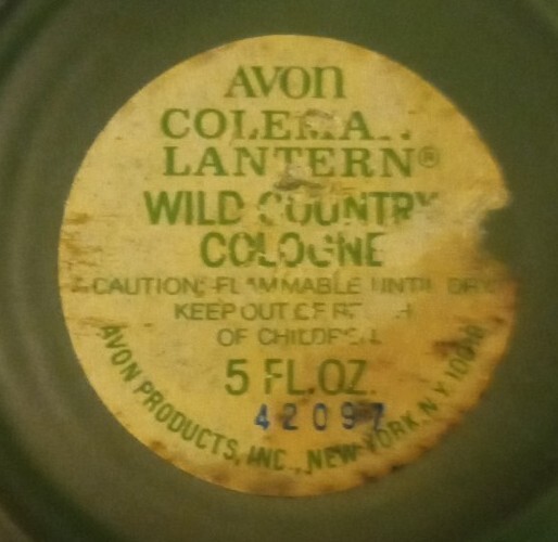 Vintage Avon Coleman Lantern Perfume Bottle Empty Wild Country Cologne ...