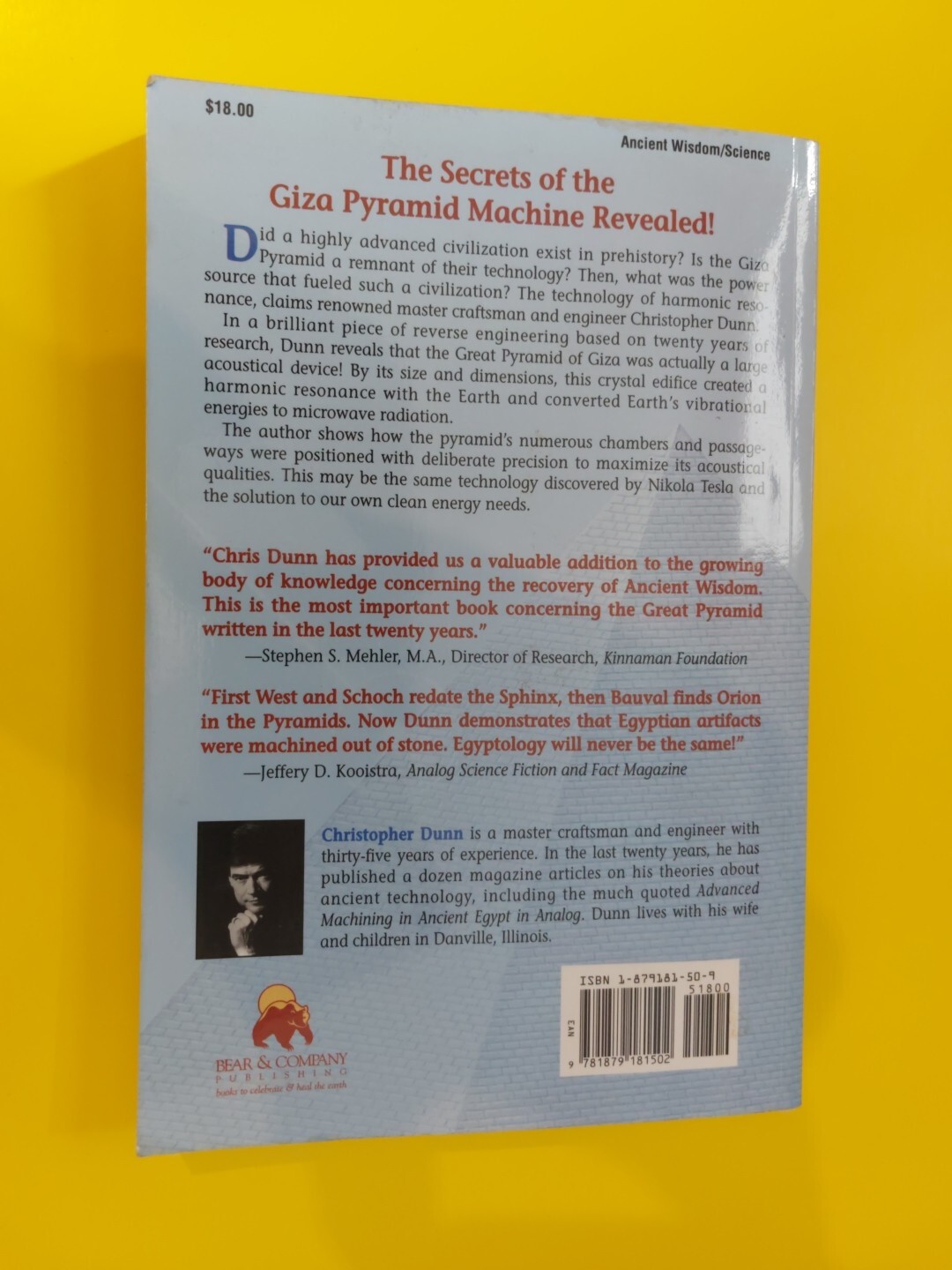The Giza Power Plant Technologies of Ancient Egypt Christopher Dunn ...