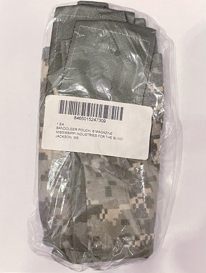 USGI 6-Mag Bandoleer Pouch – 5.56/.223 30-Round – Military Ammo Holder ...