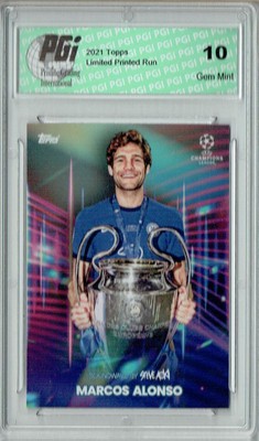 Marcos Alonso 2021 Topps Aoki's Football Festival Rare Trading Card PGI ...