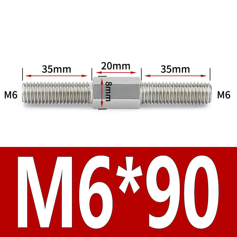 M4-M16 304 Stainless Steel Double End Studs Bolt Left and Right Thread ...