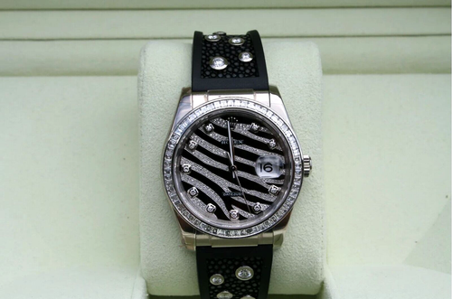 ROLEX Zebra Diamond and Black Sapphire Watch model 116189BBR | eBay