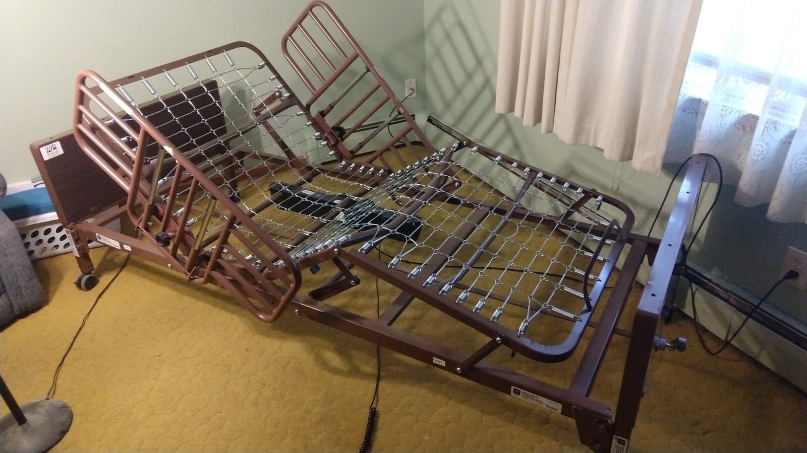 Medline Semi-Electric Basic Homecare Bed with Mattress and Side Rails | eBay