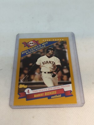 2002 Topps Barry Bonds #717 2001 MVP Award winner | eBay