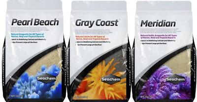 Seachem GRAY COAST PEARL BEACH MERIDIAN Sand MARINE Aquarium SUBSTRATE ...