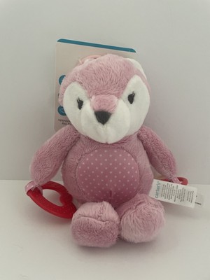 Carter's Plush Stuffed Pink Polka Dot Fox Lovey Activity Toy Rattle ...