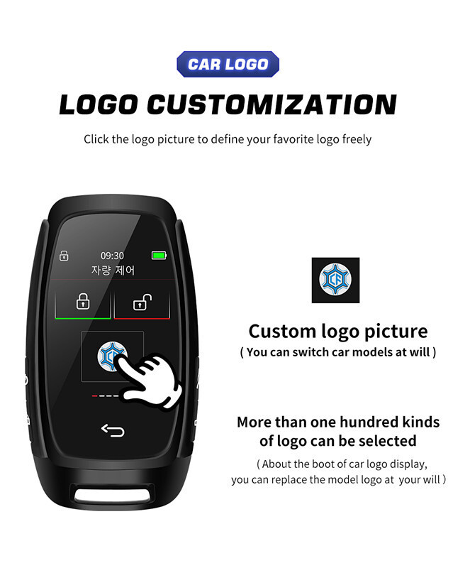 Touch Screen Display Keyless Entry Car Remote Smart Key Digital LCD ...