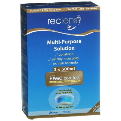 Reclens Multi Purpose Solution 2x500ml + Contact Lens Solution | eBay ...