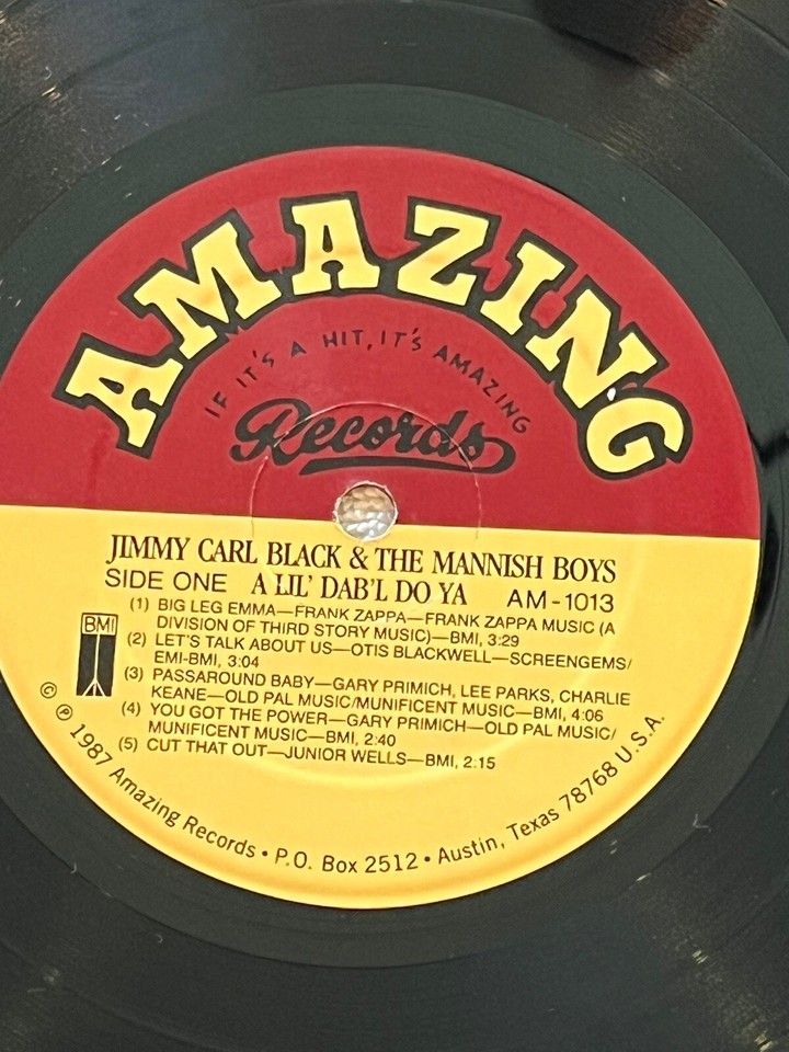 JIMMY CARL BLACK & The Mannish Boys – A Lil' Dab'l Do Ya LP 1987 ...
