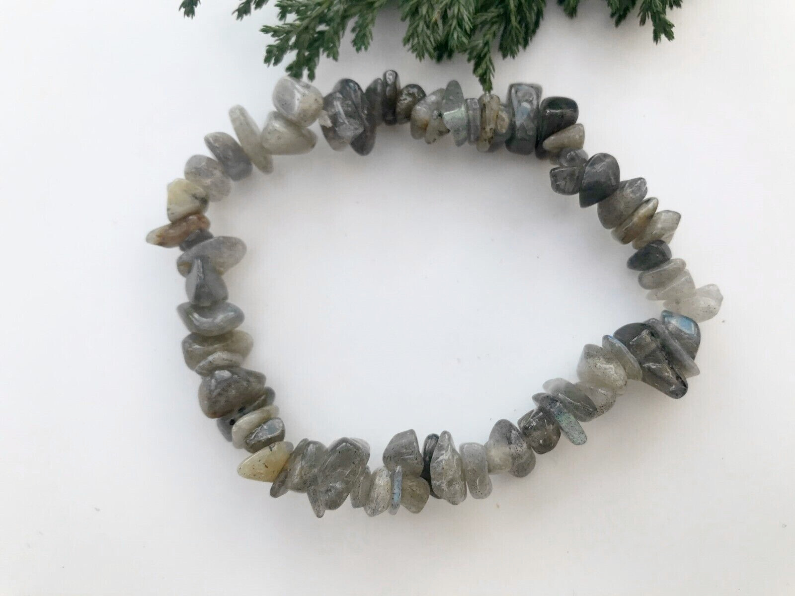 1 x Labradorite Crystal Chip Bracelet - Reiki - Stunning! 7.5" | eBay