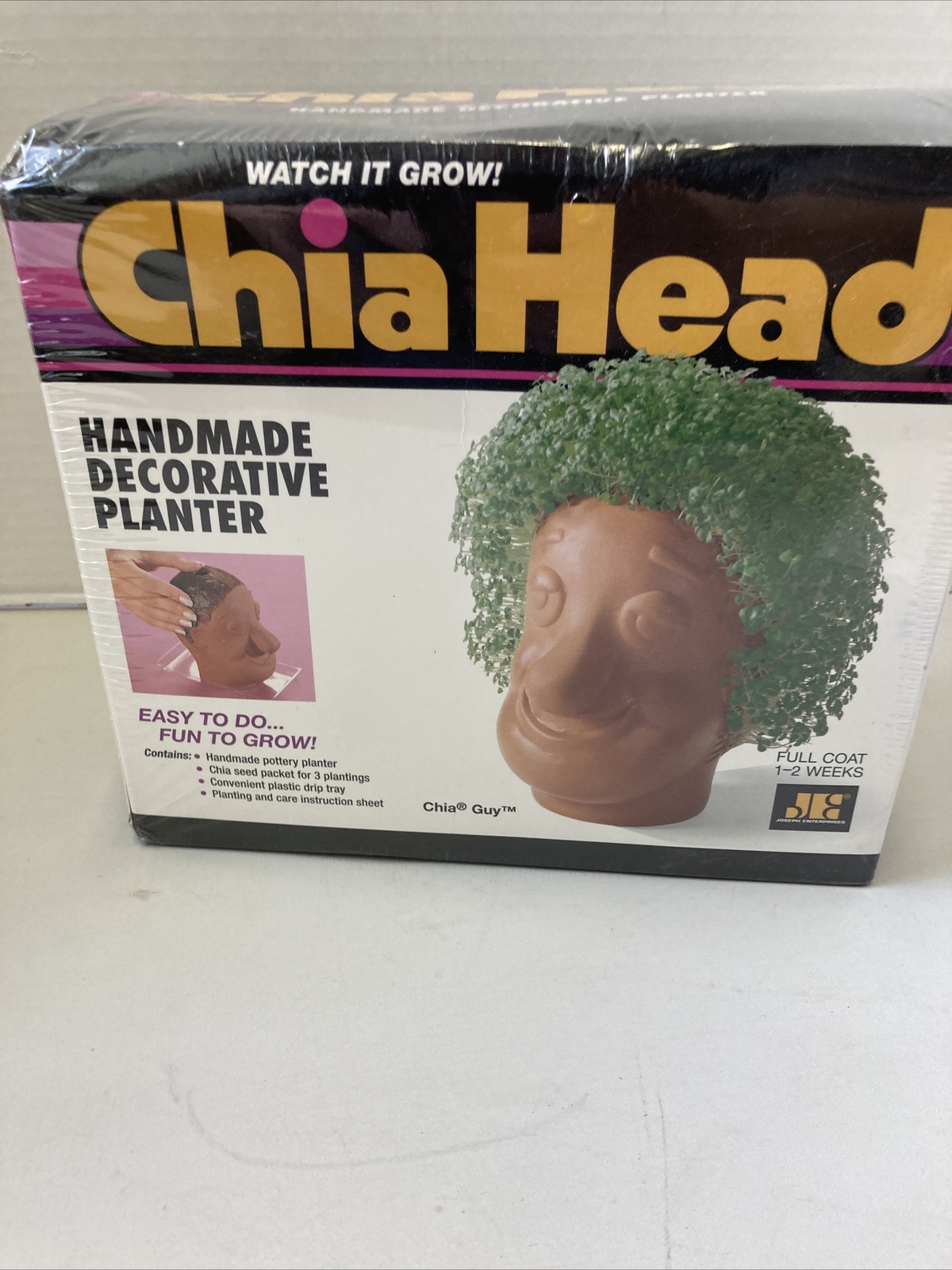 Chia Pet Chia Guy Head New sealed 2011 Joseph Enterprises Decorative ...