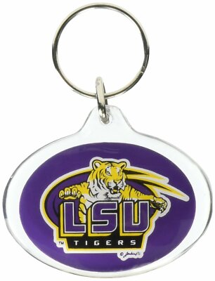 LSU Tigers Lucite Oval Keychain Keyring FAST USA SHIPPING | eBay