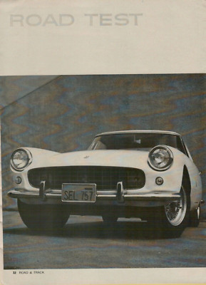 1960 Ferrari 250 GT Italian Sports Car 3-Page ROAD TEST REVIEW | eBay UK