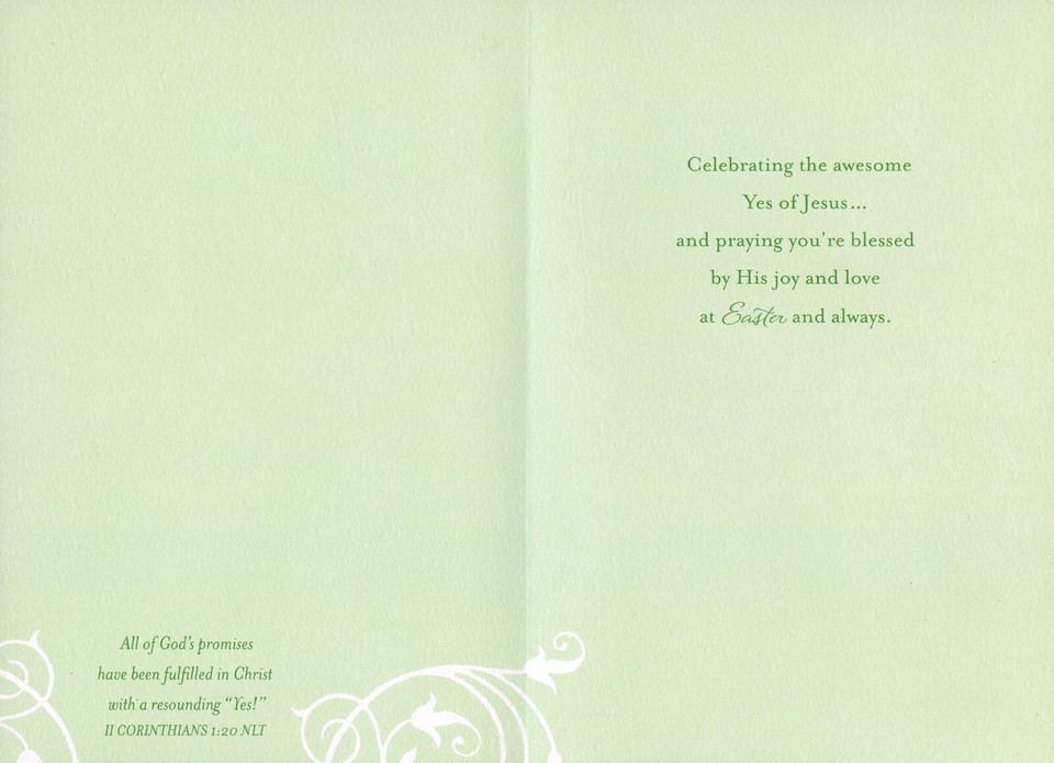 Religious HAPPY EASTER Card, Hope Corinthians Verse Yes of Jesus by ...