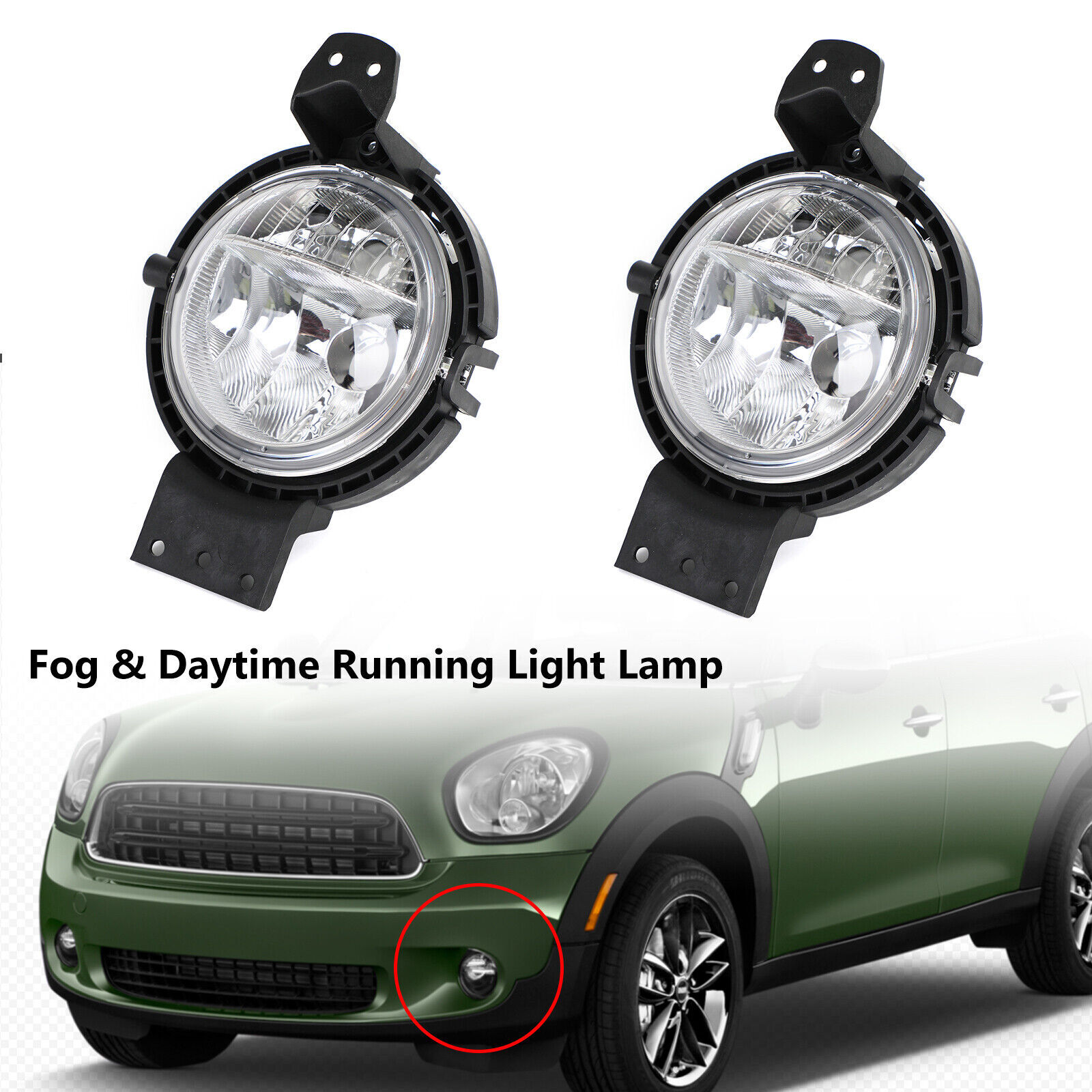L&R Fog Light Daytime Running Lamp For BMW Mini Countryman R60 2010 ...