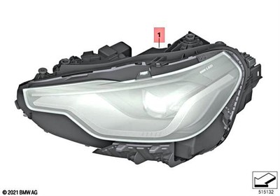 Genuine BMW G42 220d 220i HEADLIGHT WITH LED TECHNOLOGY RIGHT ...