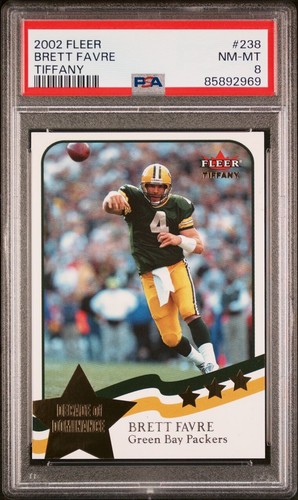 2002 Fleer Tiffany /225 #238 Brett Favre | PSA 8 | Green Bay Packers ...