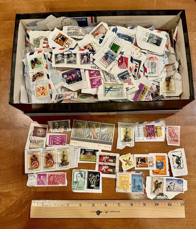 24 oz Shoebox Unchecked Worldwide & U.S. Stamps - Estate Collection | eBay