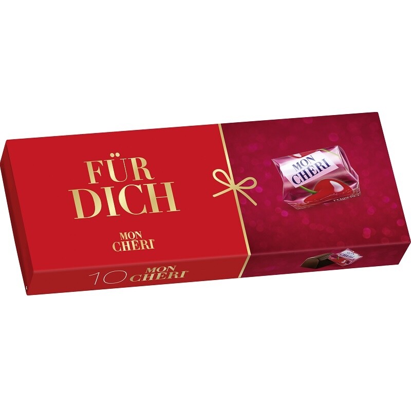 Ferrero MON CHERI cherry chocolates 10 pieces -GIFT BOX -105g-FREE ...