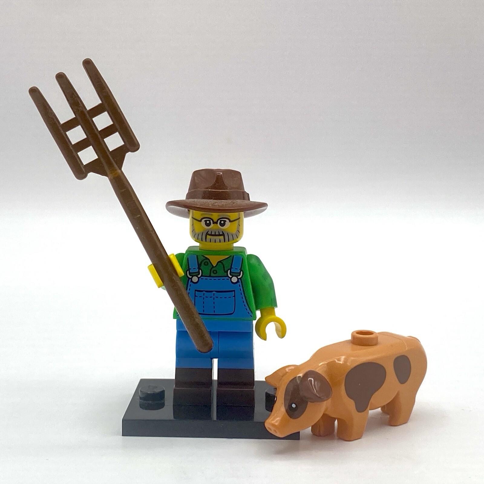 LEGO Minifigure Farmer col15-1 col228 CMF Series 15 with Pitchfork Pig ...