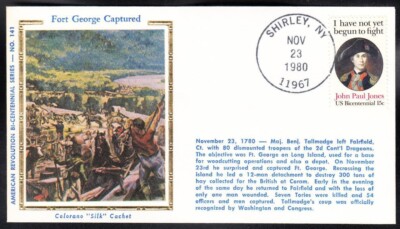 REVOLUTIONARY WAR FORT GEORGE CAPTURED ARBC#141 COLORANO SILK EVENT ...
