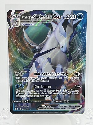 Pokémon TCG Ice Rider Calyrex VMAX Chilling Reign 046/198 Holo Ultra ...