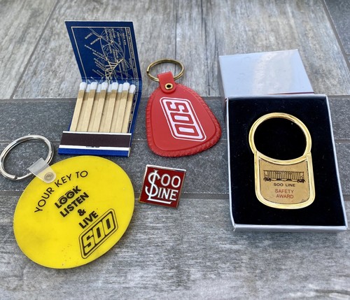 5 + 1 diff. Soo Line Railroad Pin Key Chain Matches | eBay