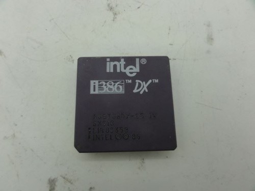 Intel A80386Dx-25 Vintage Ceramic Gold Plated CPU Processor | eBay