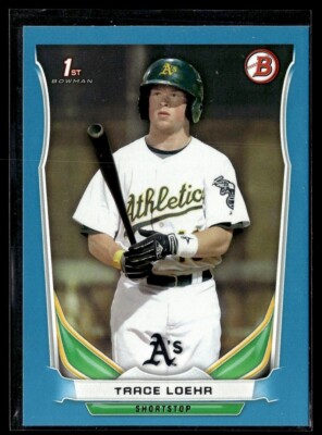 2014 BOWMAN SKY BLUE /399 1ST PROSPECT TRACE LOEHR A'S | eBay