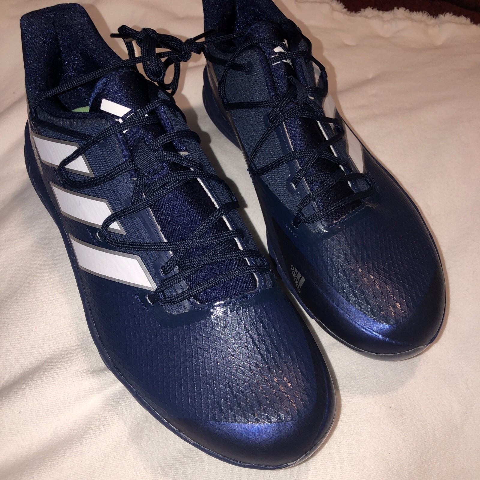 Men's Size 11 Adidas Adizero Afterburner Navy Blue Metal Baseball ...