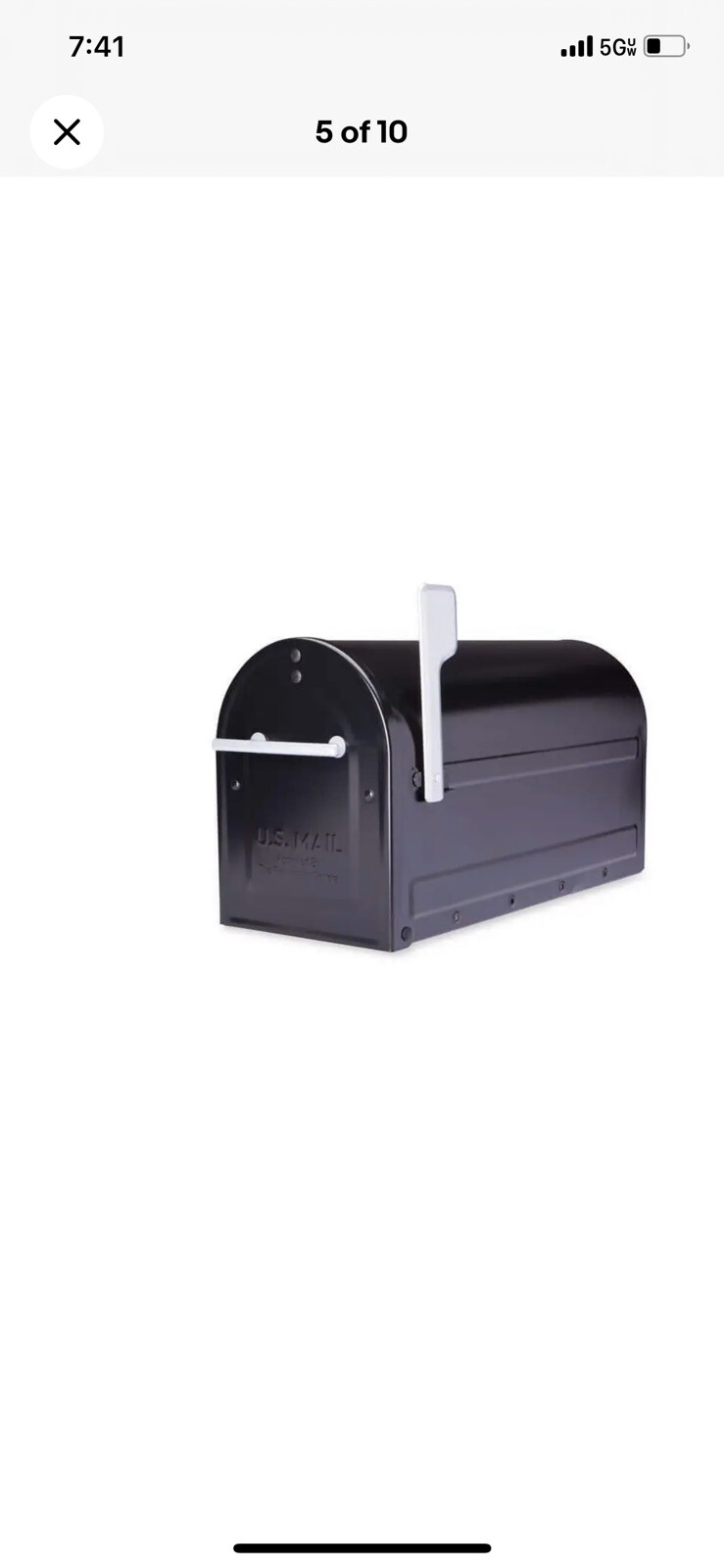Post Mount Architectural Mailbox Boulder Black Large Steel Silver ...