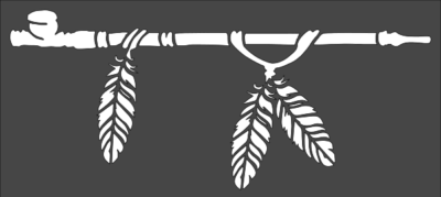 Stencil Peace Pipe
