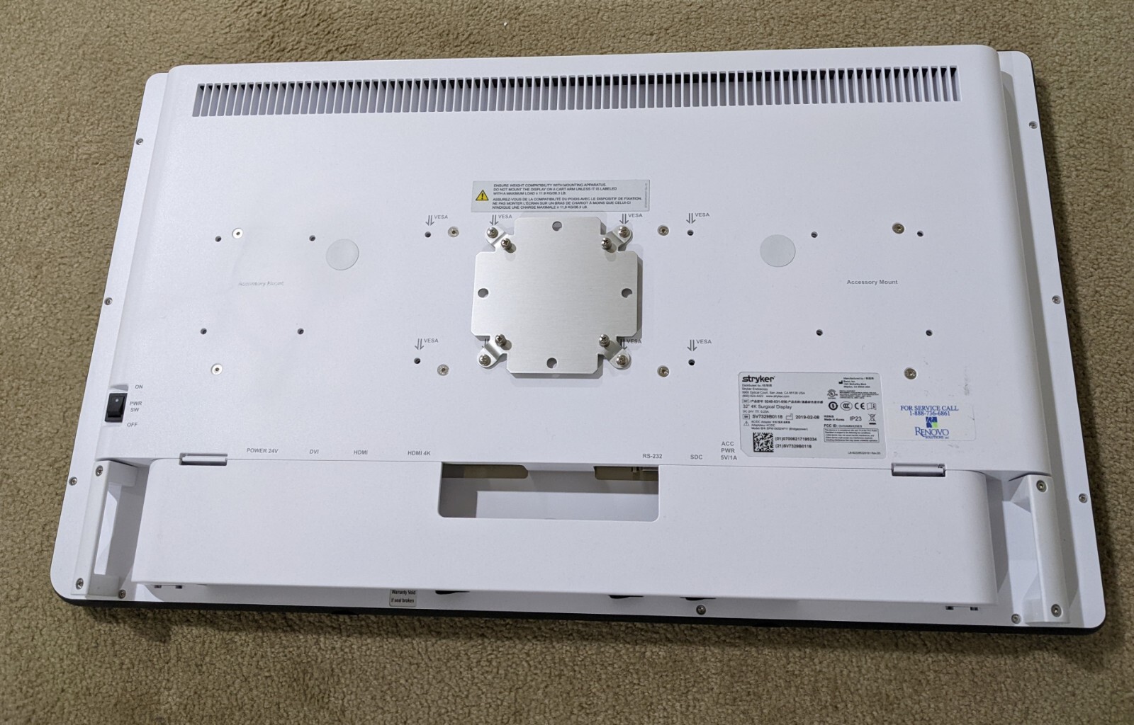 Stryker 240-031-050 32" 4K Surgical Display Monitor w/ Power Supply | eBay