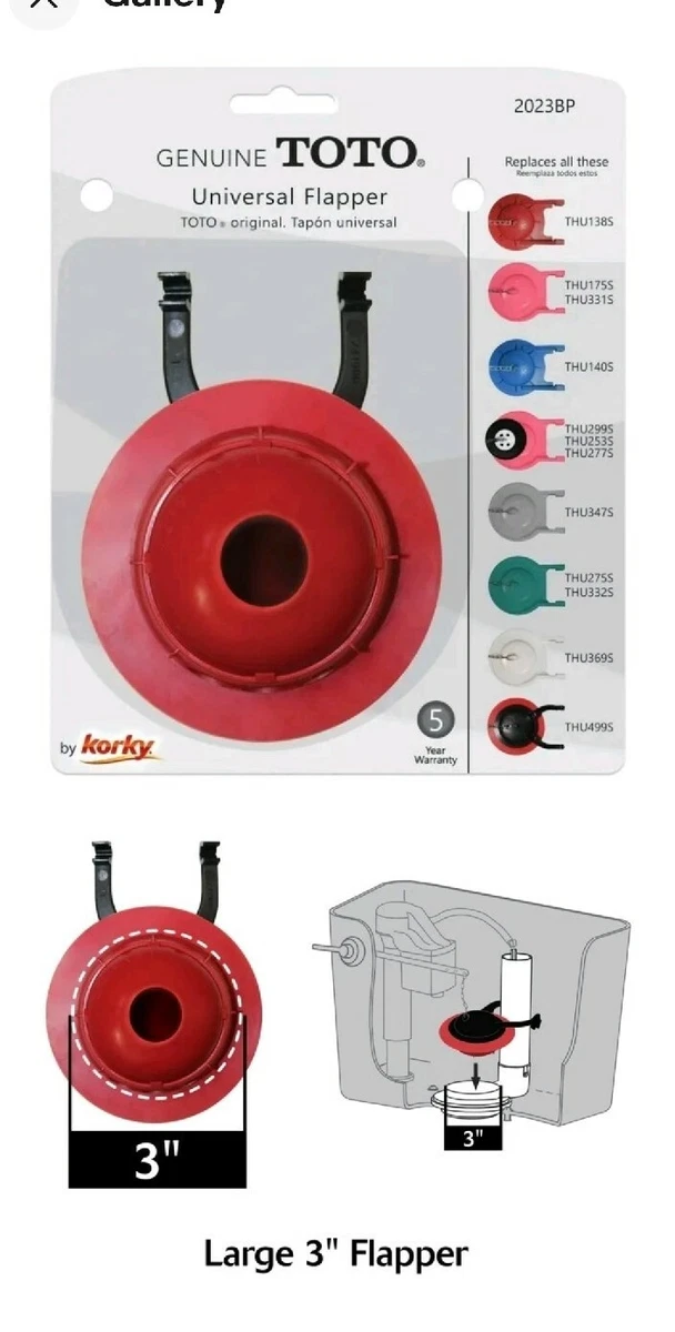 TOTO THU500S N/A Replacement Flush Valve Flapper For 3 Toto, 59% OFF