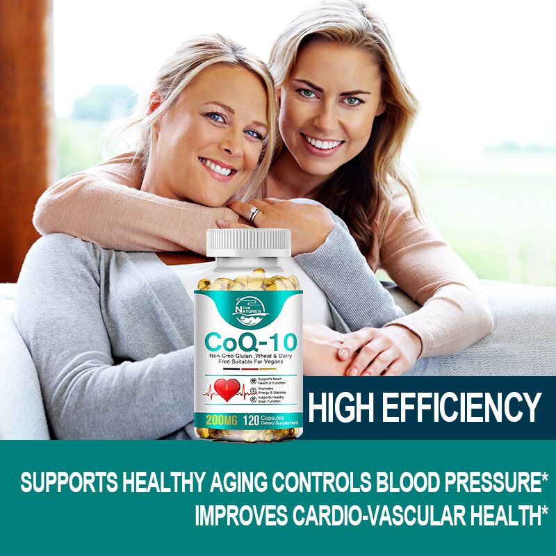 (2 Pack)CoQ 10 CoEnzyme Q-10 200mg Support Heart Health,High Potency ...