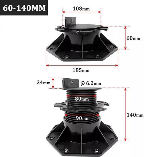 10PCS Adjustable Decking Pedestal-Riser Support 18mm-30mm 30mm-60mm ...