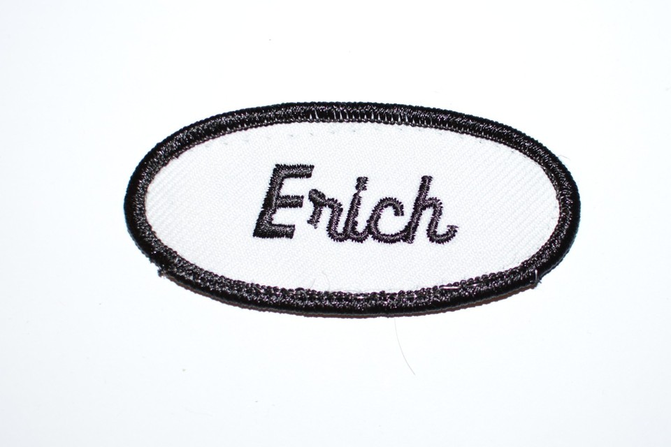 Employee Embroidered Worker Name Tag Sewn Patch for Uniform Work Shirt ...
