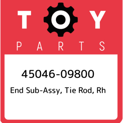 45046-09800 Toyota End sub-assy, tie rod, rh 4504609800, New Genuine ...