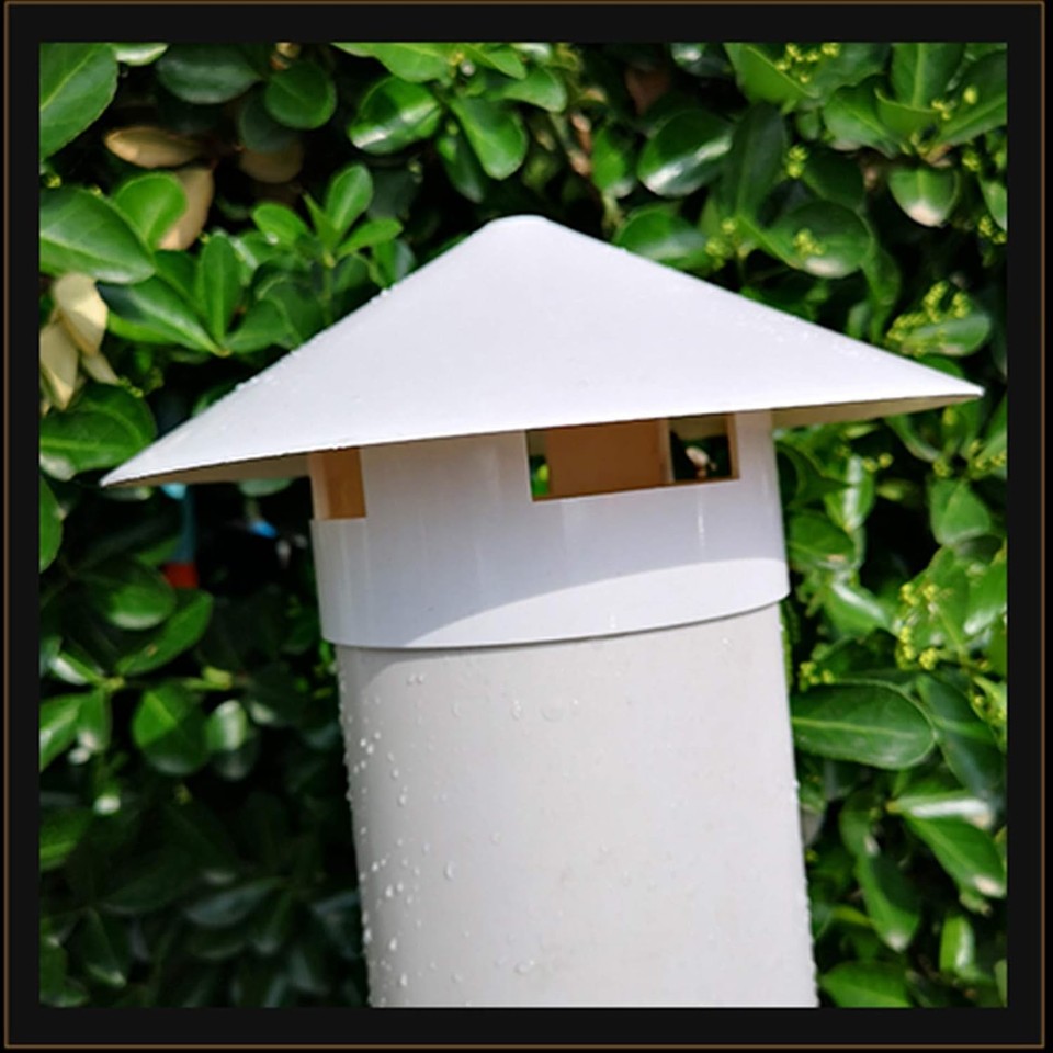 Chimney Rain Cap PVC Breathable Cap Plastic Rain Cap Vent Cap Pipe Cap ...