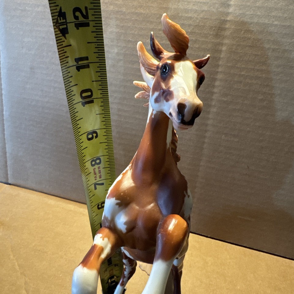 Breyer Hidalgo #1220 Rearing Chestnut Overo Pinto Horse 2004-2006 - No ...