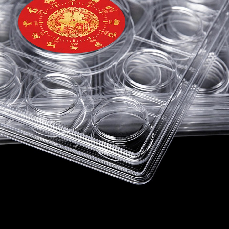 12 Commemorative Coin Display Holder Collection Case Souvenir Static ...
