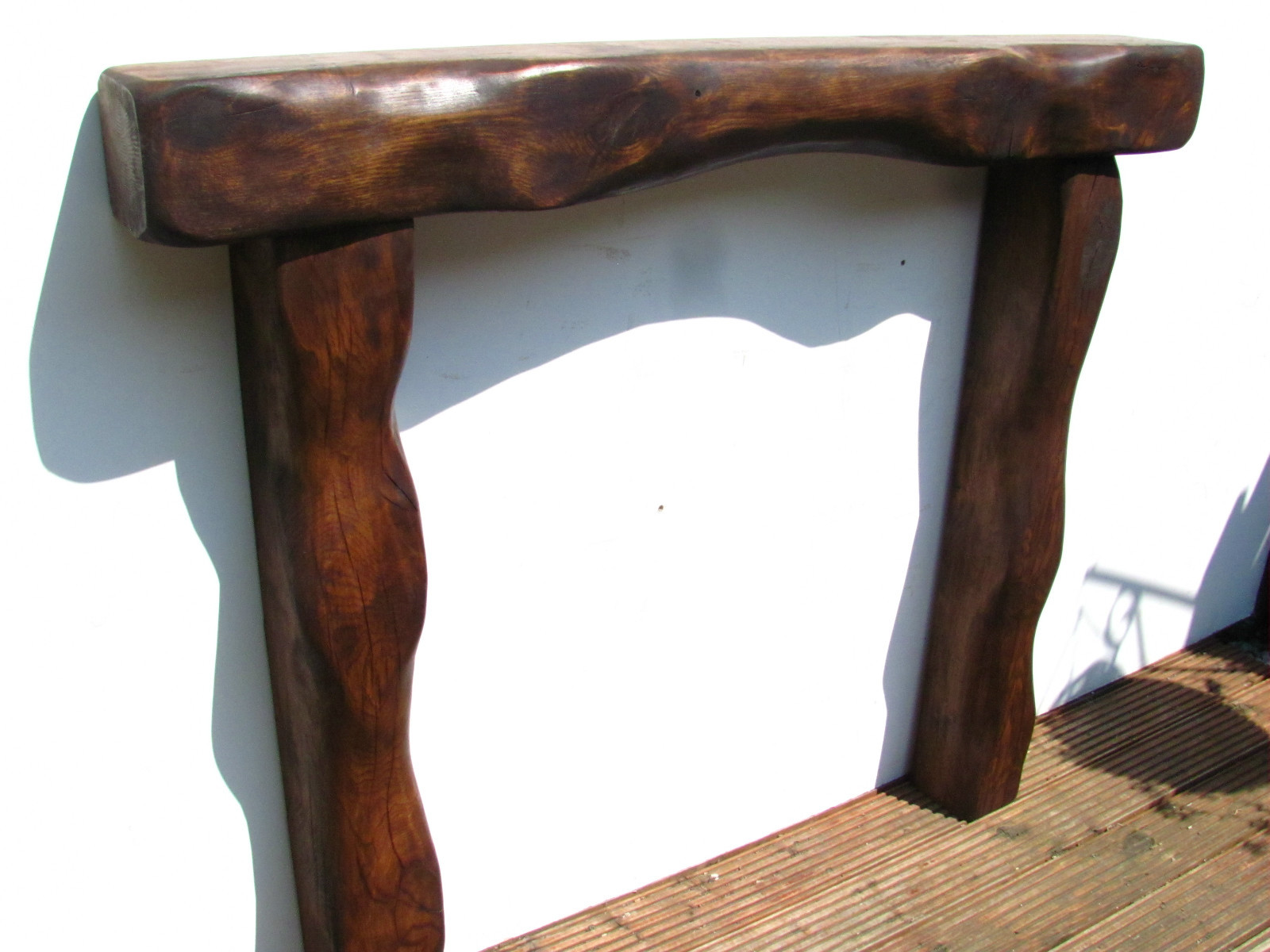 SOLID OAK BEAM FIRE SURROUND FIREPLACE MANTEL LINTEL CHUNKY RUSTIC ...