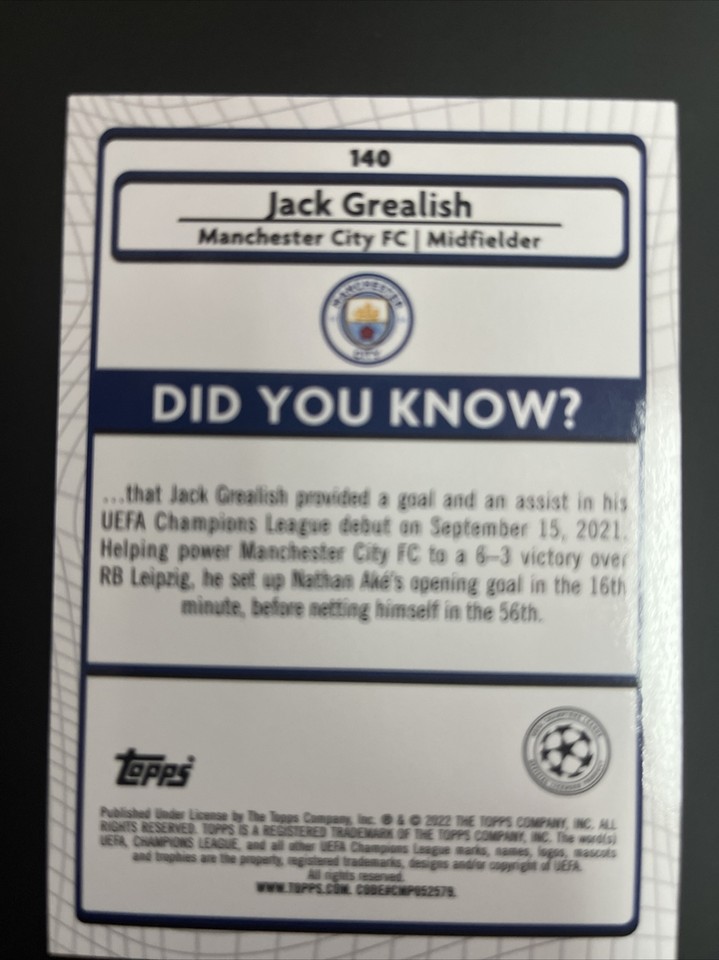 2021-22 Topps Merlin JACK GREALISH Chrome Base, England 👀🏴󠁧󠁢󠁥󠁮󠁧󠁿⚽️🔥 | eBay
