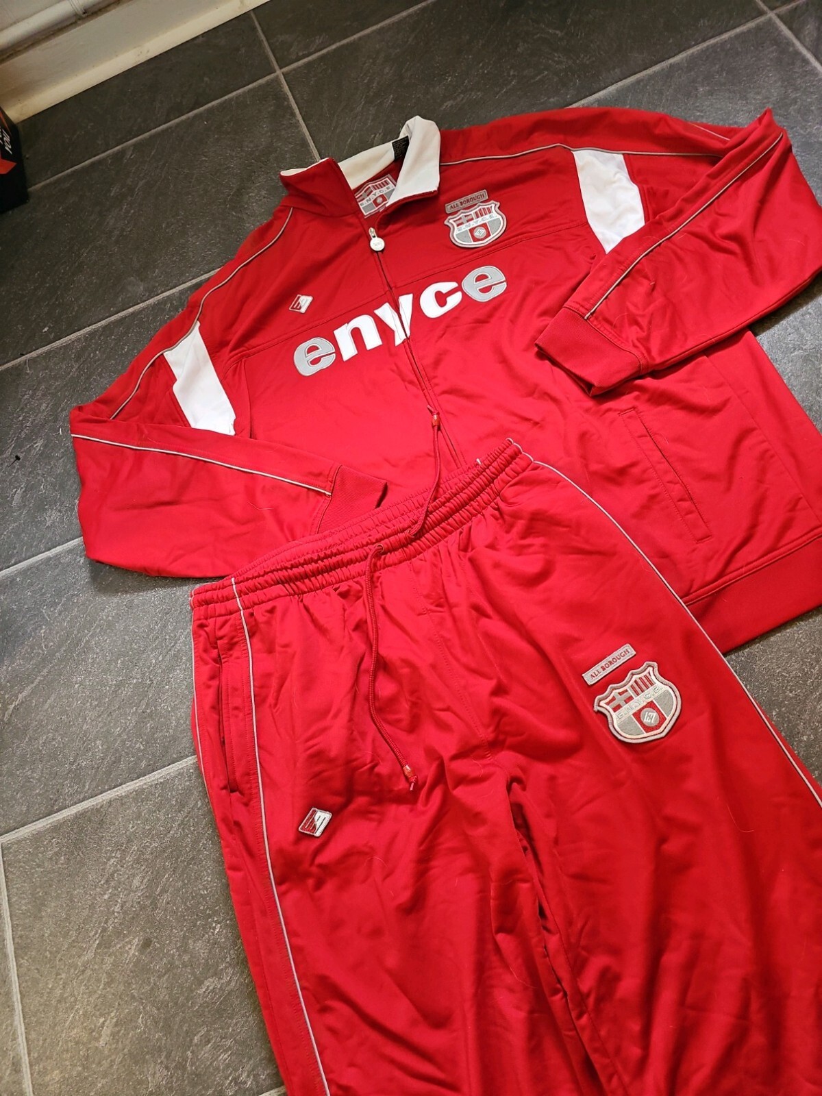 VTG 90'S Y2K ENYCE ALL BOROUGH TRACKSUIT SET JACKET PANTS SZ 3XL HIP ...