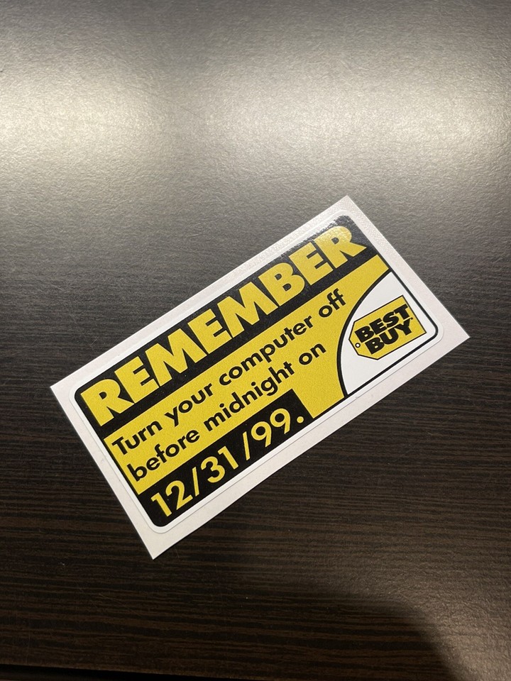 REMEMBER Turn Your Computer Off Best Buy Y2K Case FLAT Sticker Retro ...