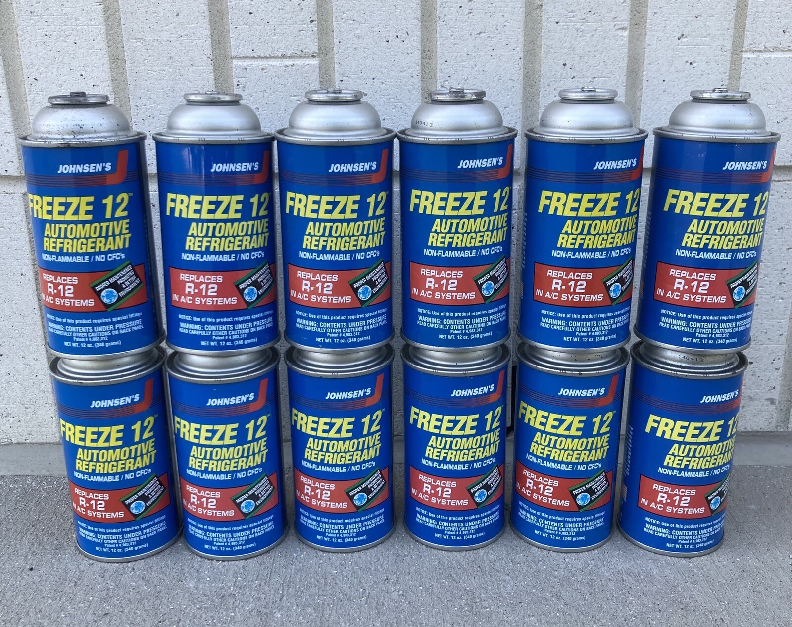 2 Johnsen's Full 12oz Freeze 12 Refrigerant Replaces R12 for sale ...